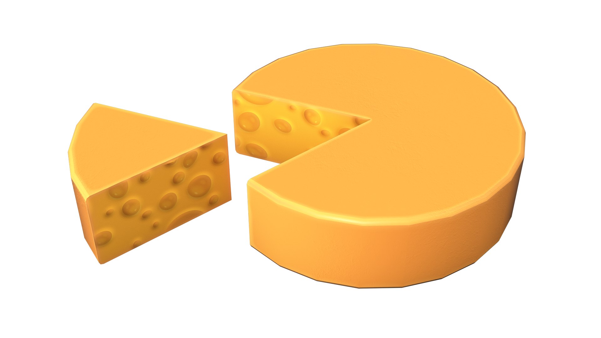 Cartoon Cheese 3D model - TurboSquid 1817314