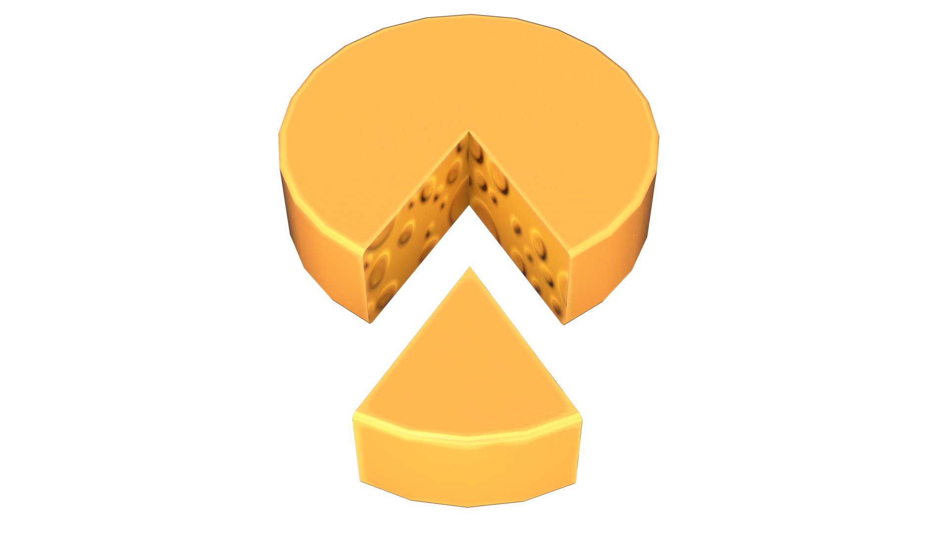 Cartoon Cheese 3D Model - TurboSquid 1817314