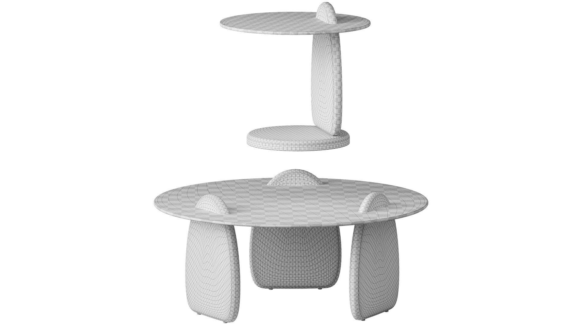 3D Coffee Table Side Table Model - TurboSquid 2253336