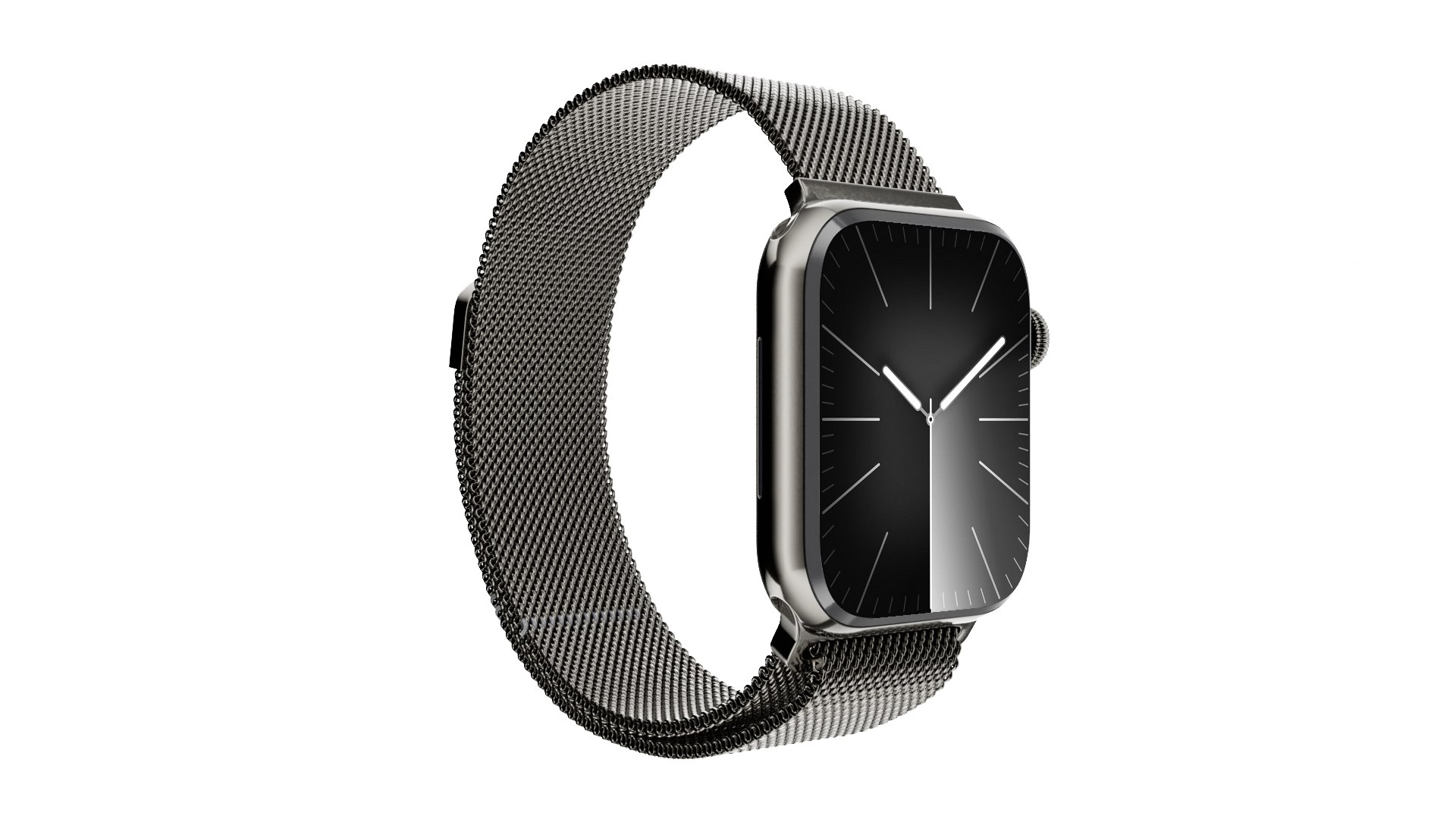 Apple Watch Series 9 Graphite Stainless Steel Milanese Loop Model ...
