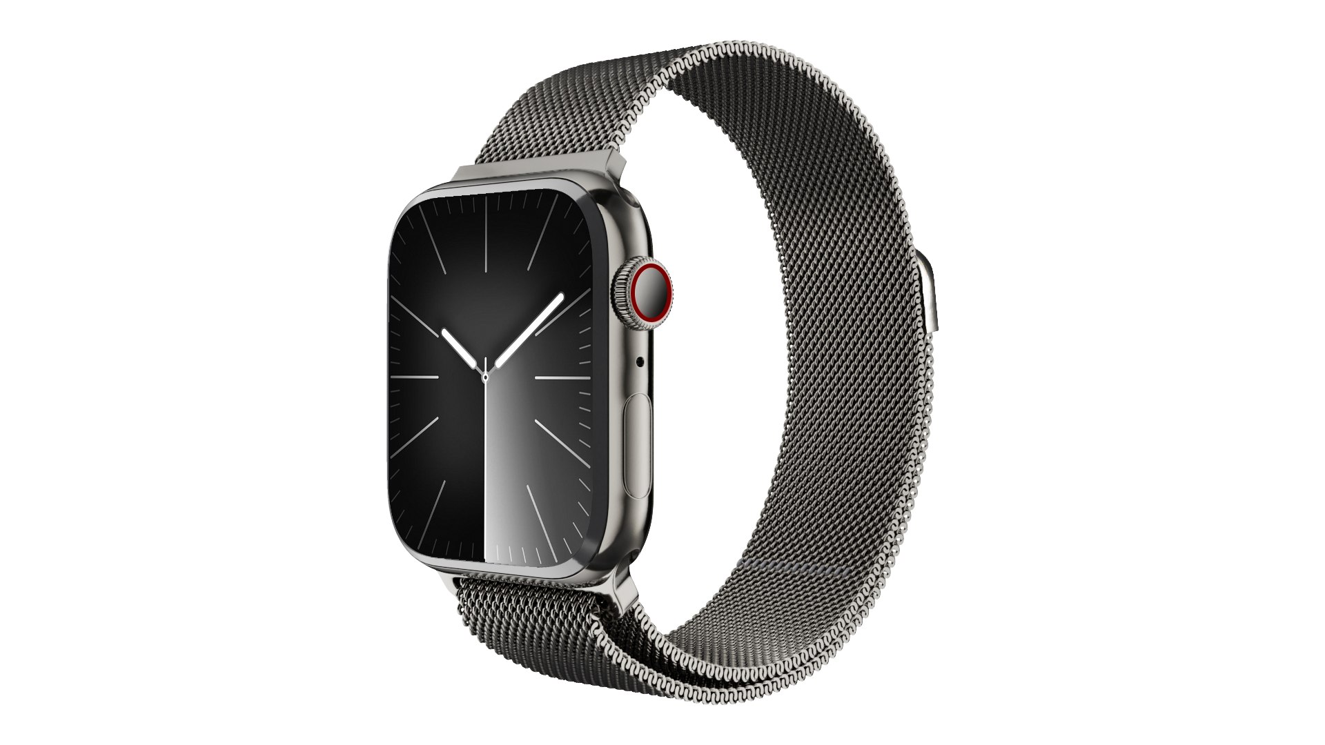 Apple Watch Series 9 Graphite Stainless Steel Milanese Loop Model ...