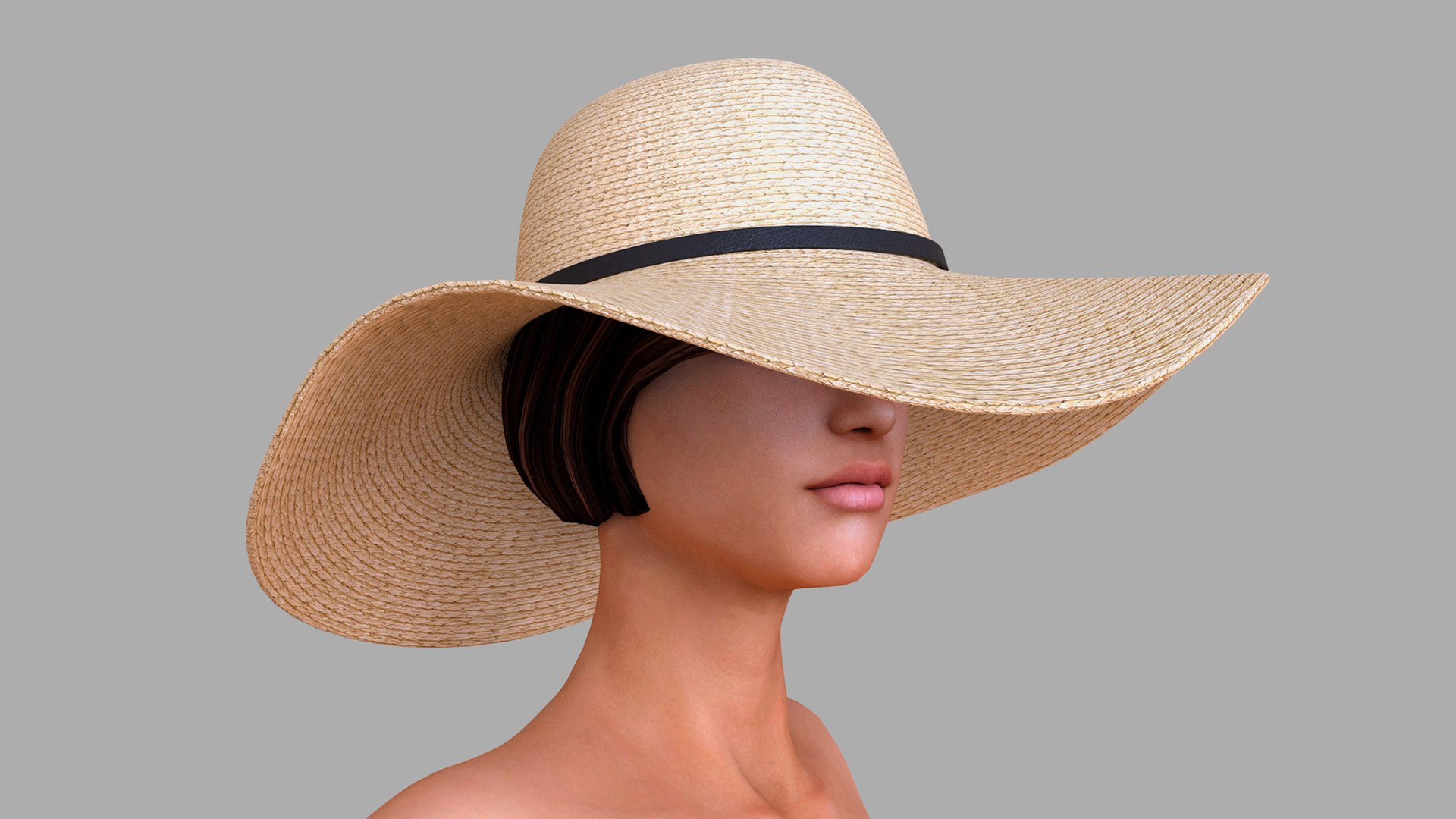 3D Sun Hat Model - TurboSquid 1543193