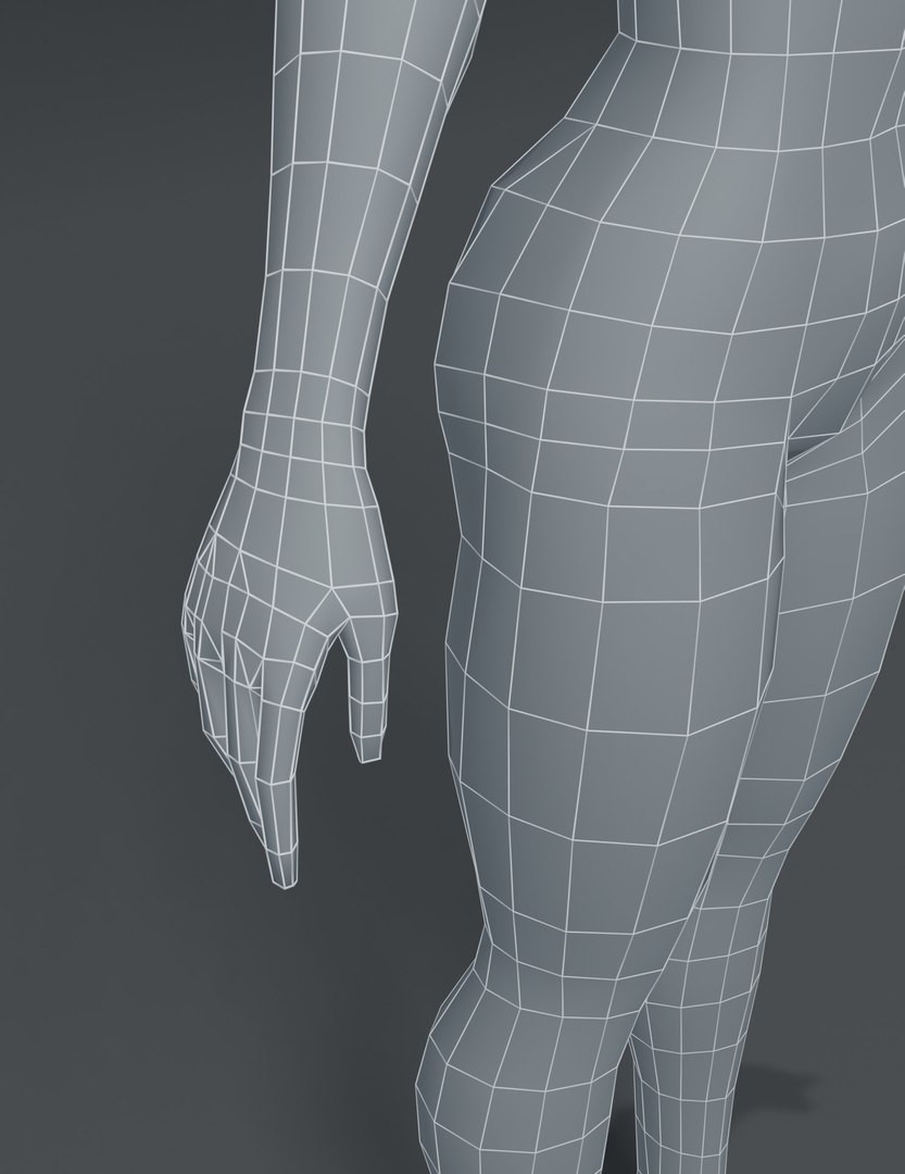 Superhero Female Body Base Mesh 3D Model - TurboSquid 1525203