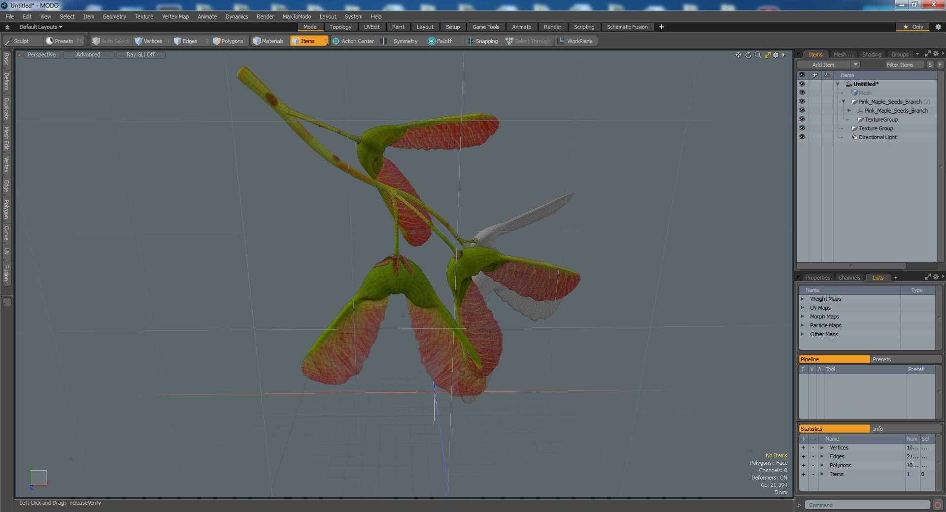 Pink Maple Seeds Branch 3D Model - TurboSquid 1838627