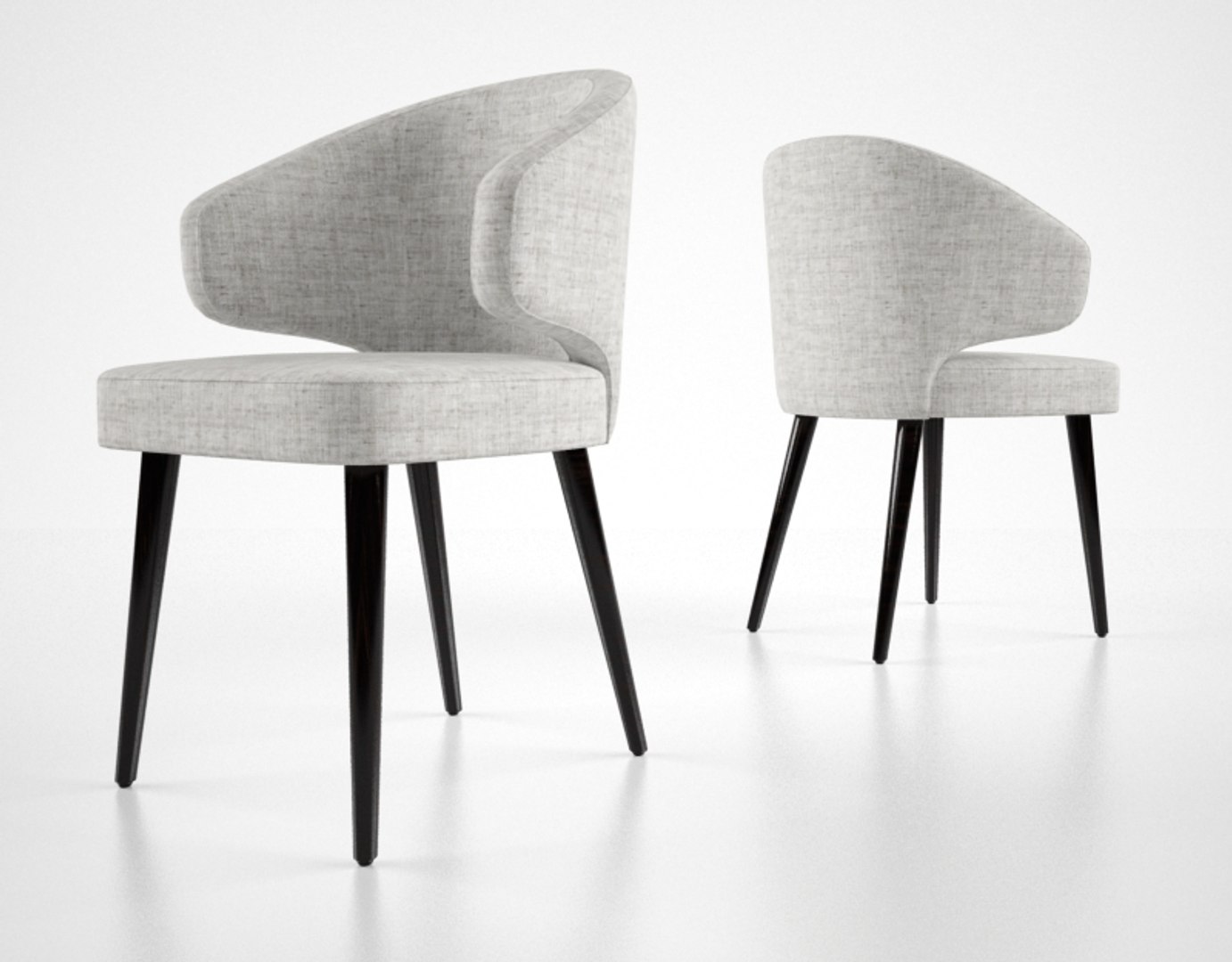 3d Model Minotti Aston Dining Chair