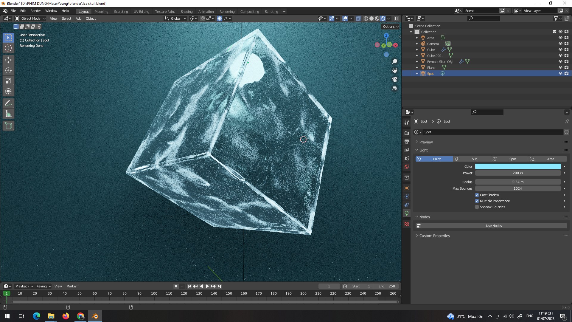 3D Ice skull model - TurboSquid 2090824