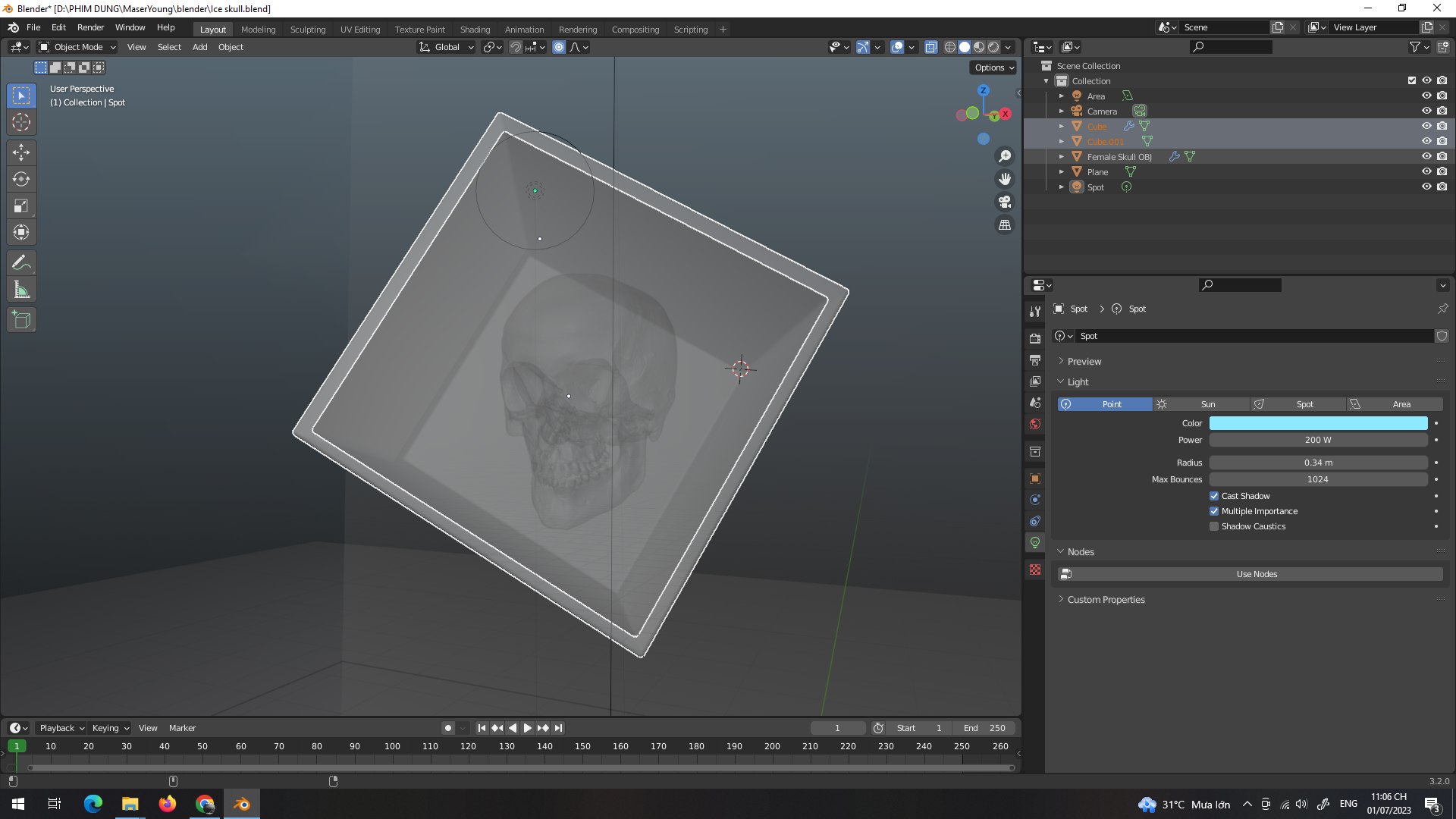 3D Ice skull model - TurboSquid 2090824