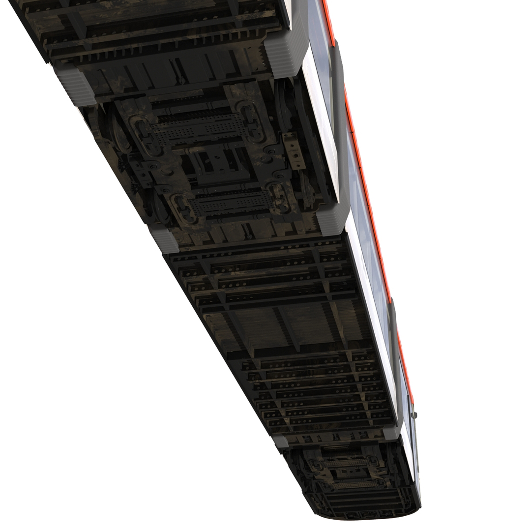 3d model light rail train bybanen