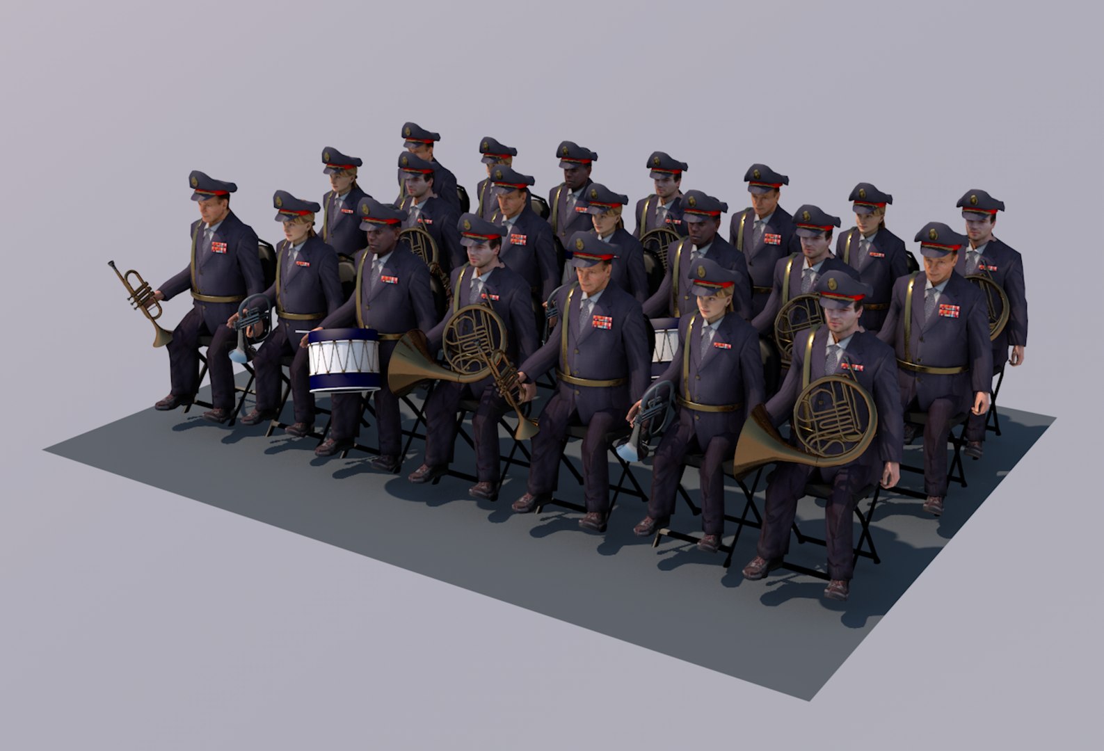 3D Military Band - TurboSquid 1309588