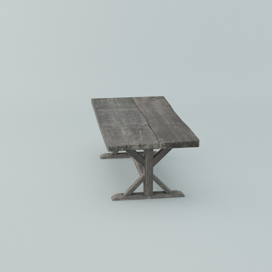 3d Model Late Trestle Table