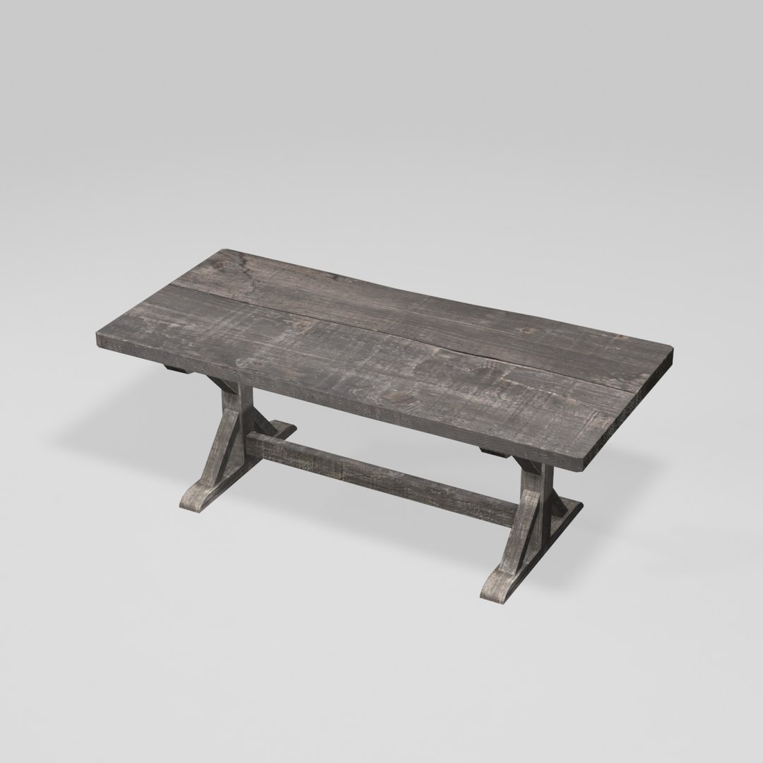 3d Model Late Trestle Table