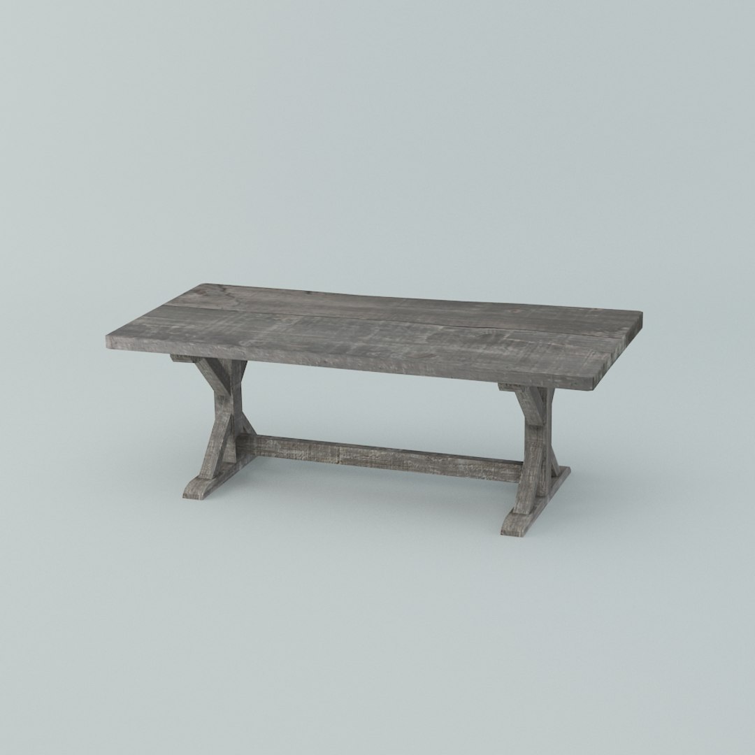 3d Model Late Trestle Table