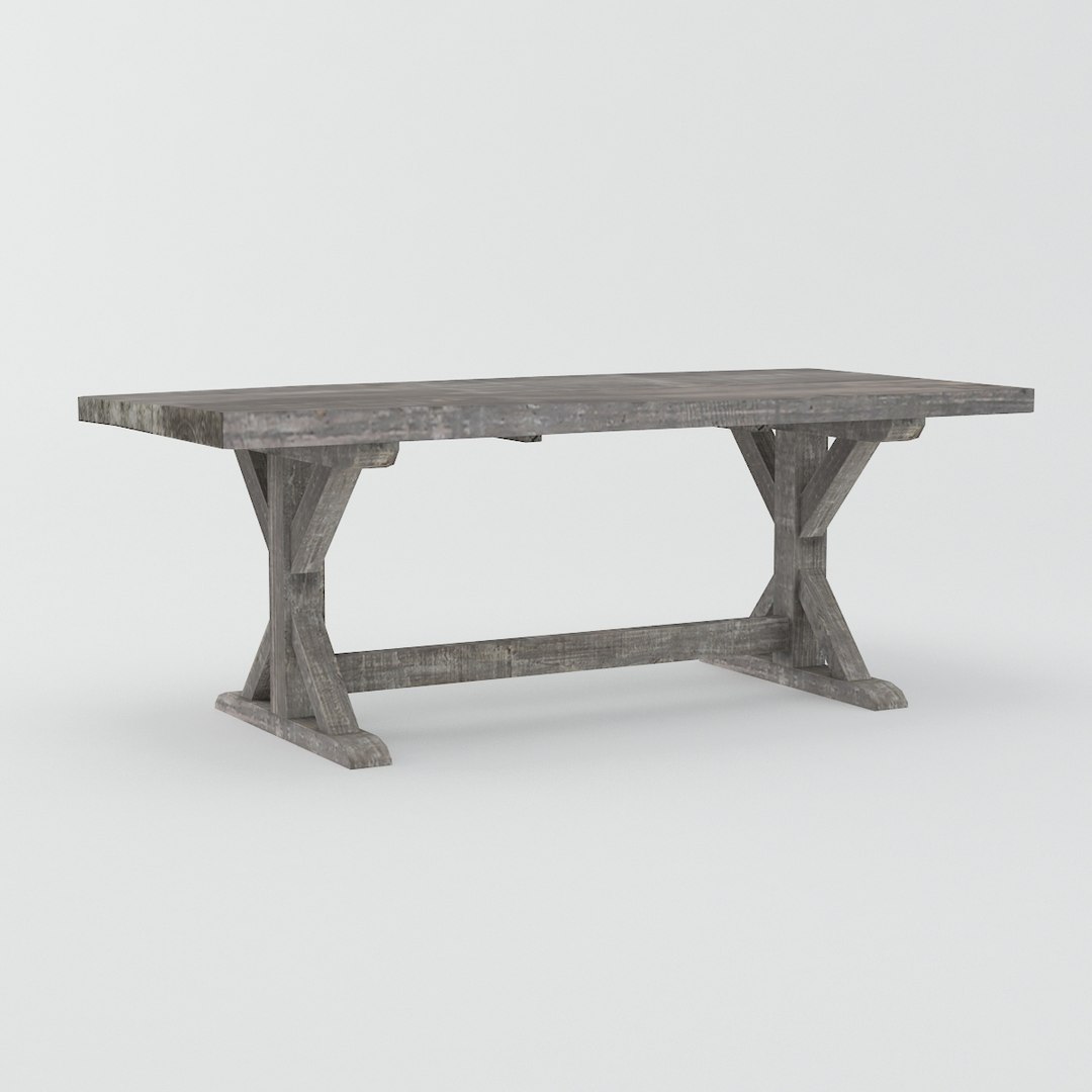 3d Model Late Trestle Table