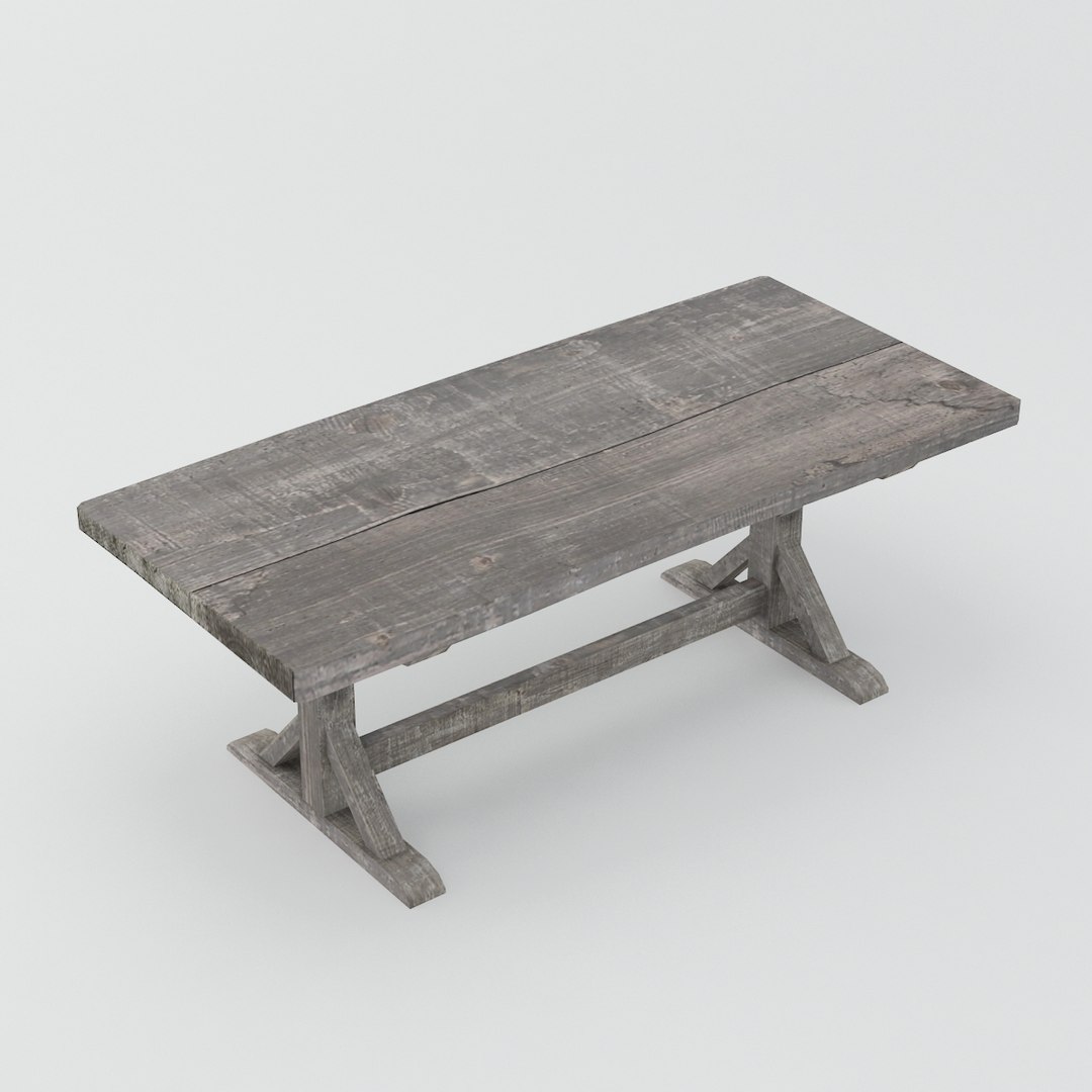 3d Model Late Trestle Table