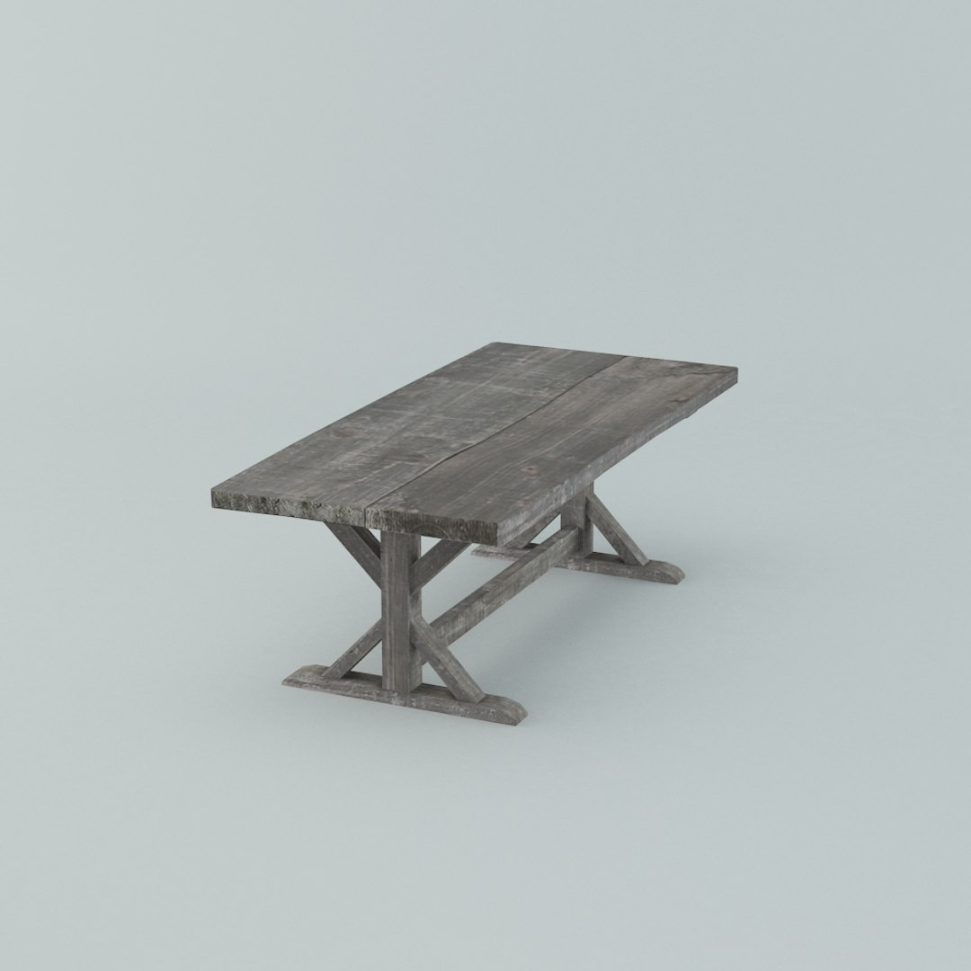 3d Model Late Trestle Table