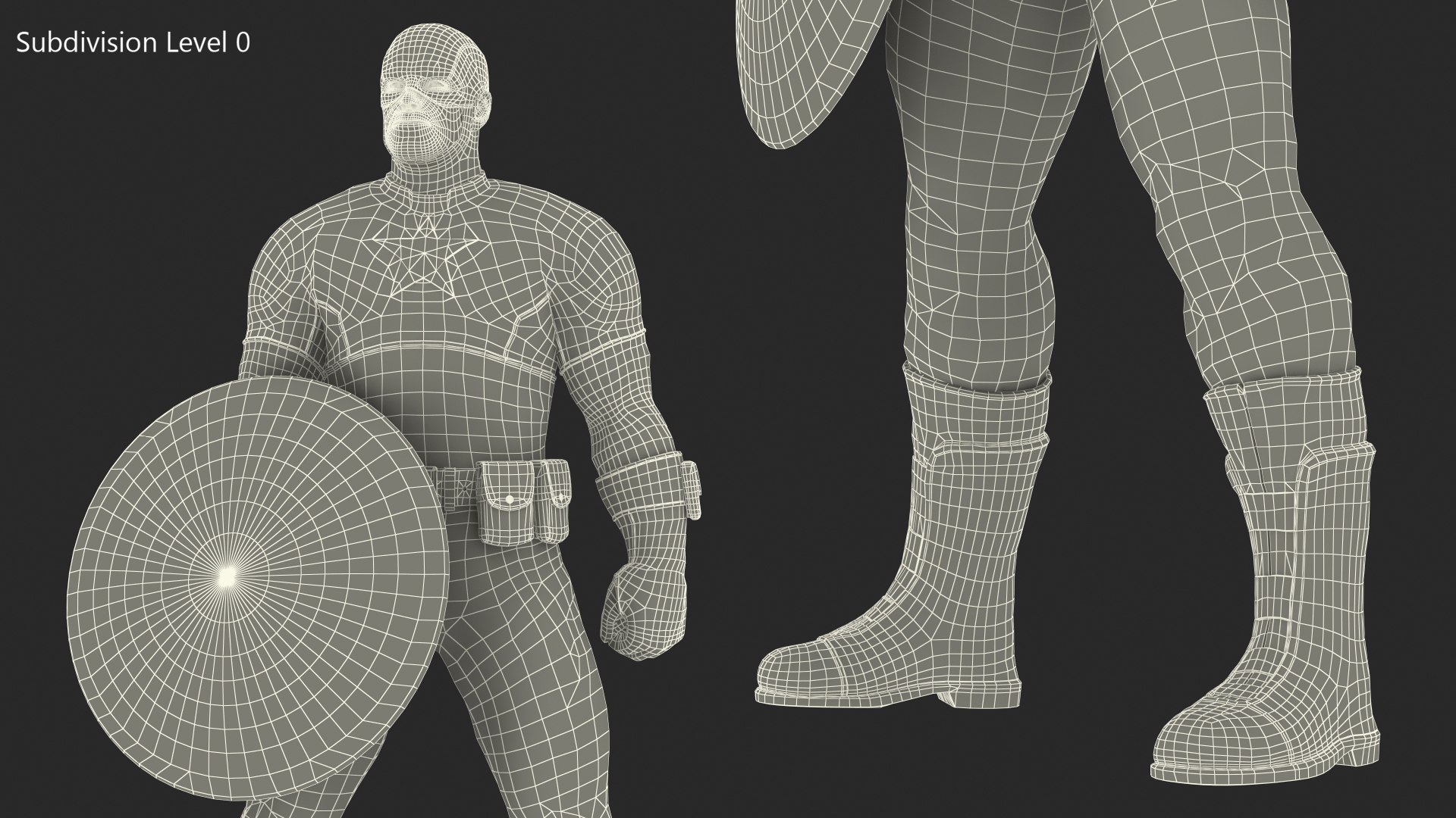 Marvel Comics Captain America Standing Pose 3D - TurboSquid 2057974