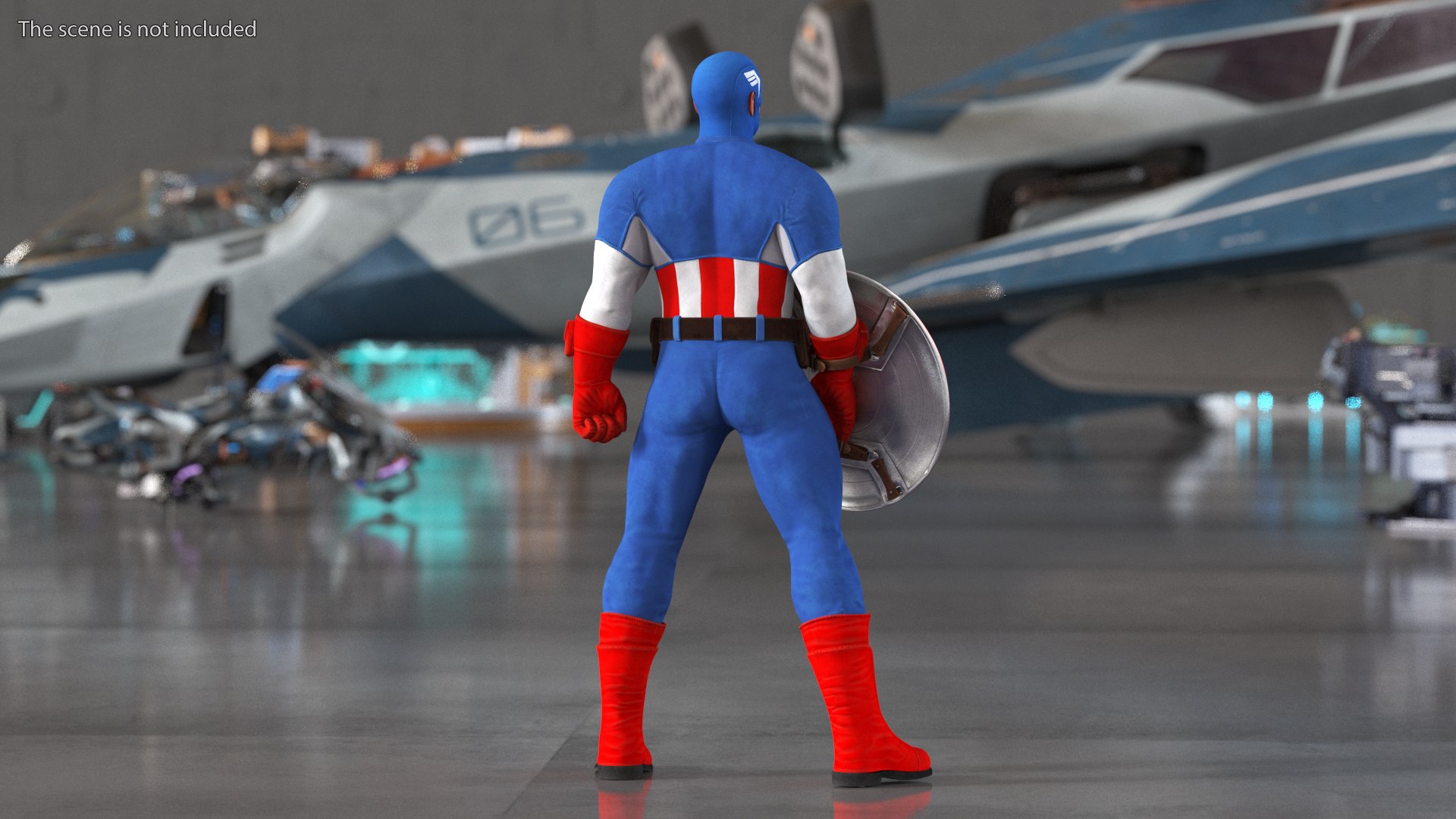 Marvel Comics Captain America Standing Pose 3D - TurboSquid 2057974