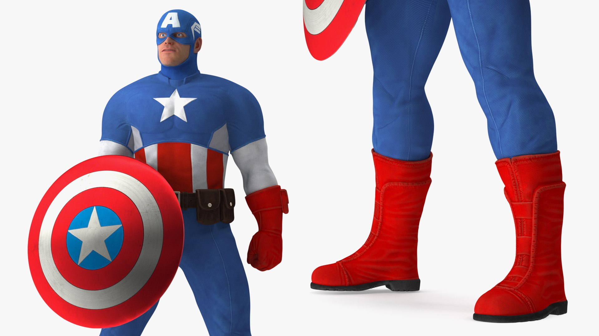 Marvel Comics Captain America Standing Pose 3D - TurboSquid 2057974