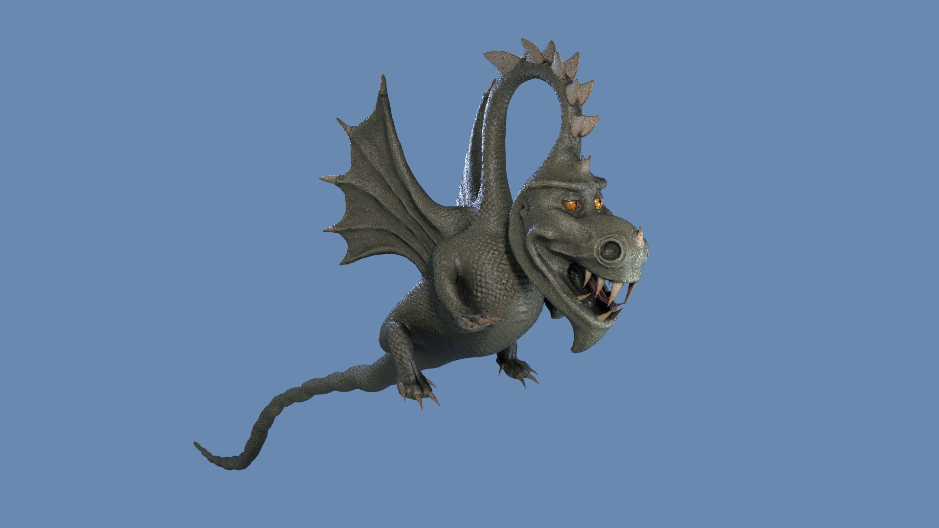 Cartoon Dragon Animation Obj