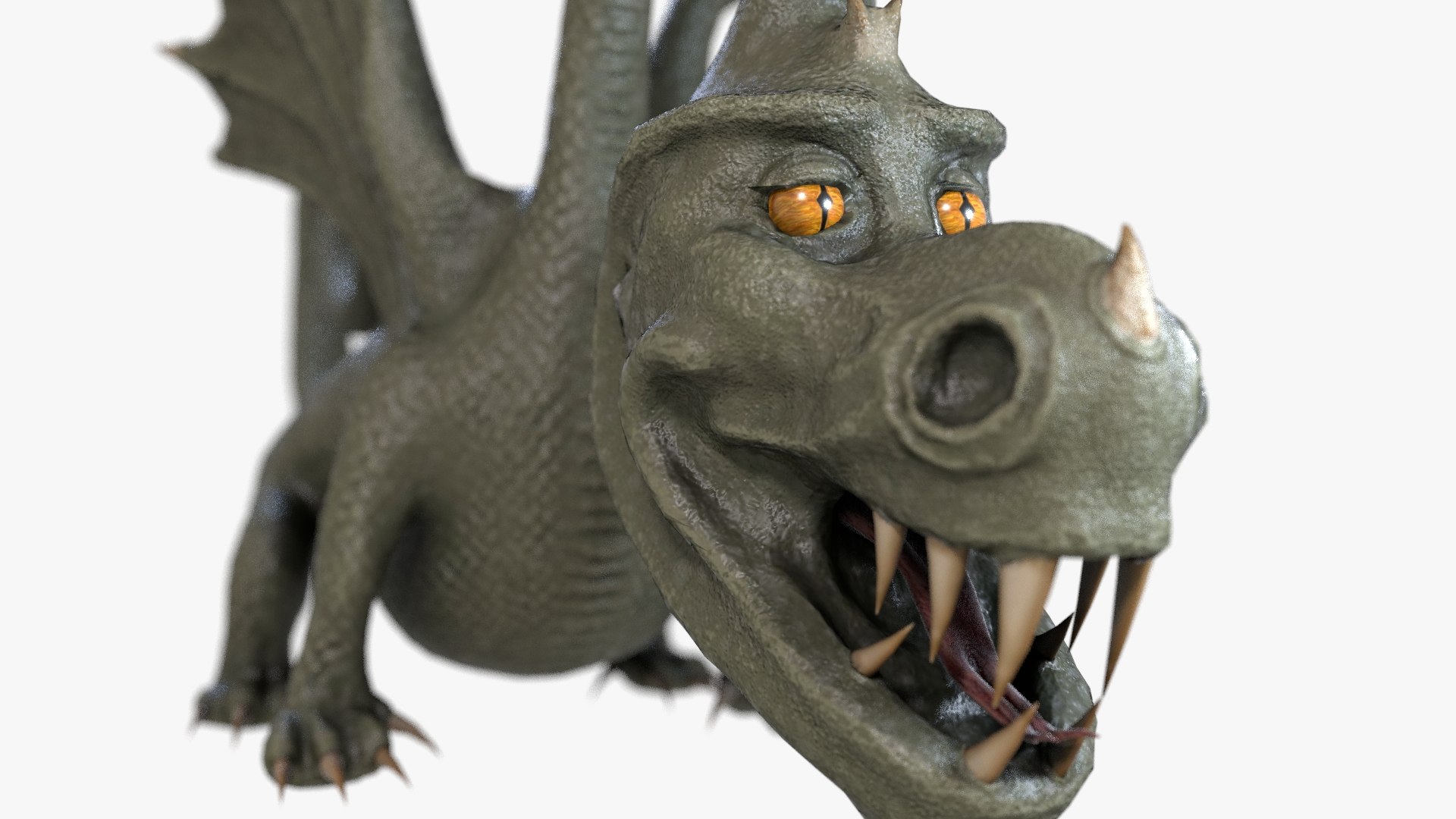 Cartoon Dragon Animation Obj