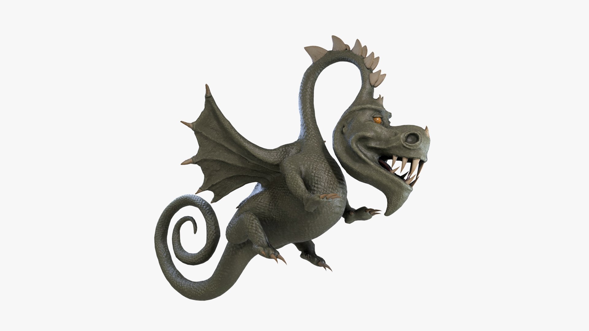 Cartoon Dragon Animation Obj