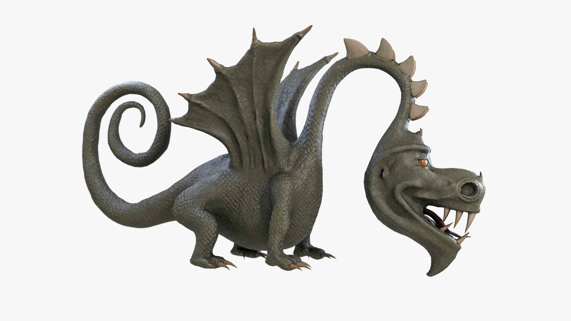 Cartoon Dragon Animation Obj