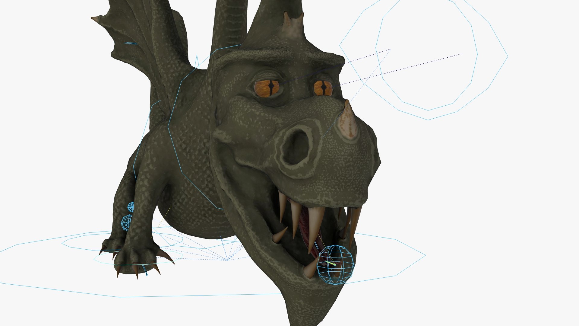 Cartoon Dragon Animation Obj