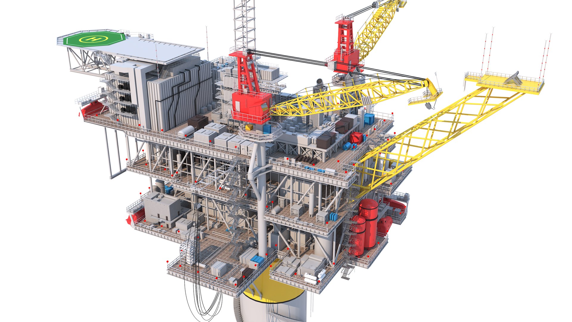 Oil Platform And Oil Pump Model - TurboSquid 2053272