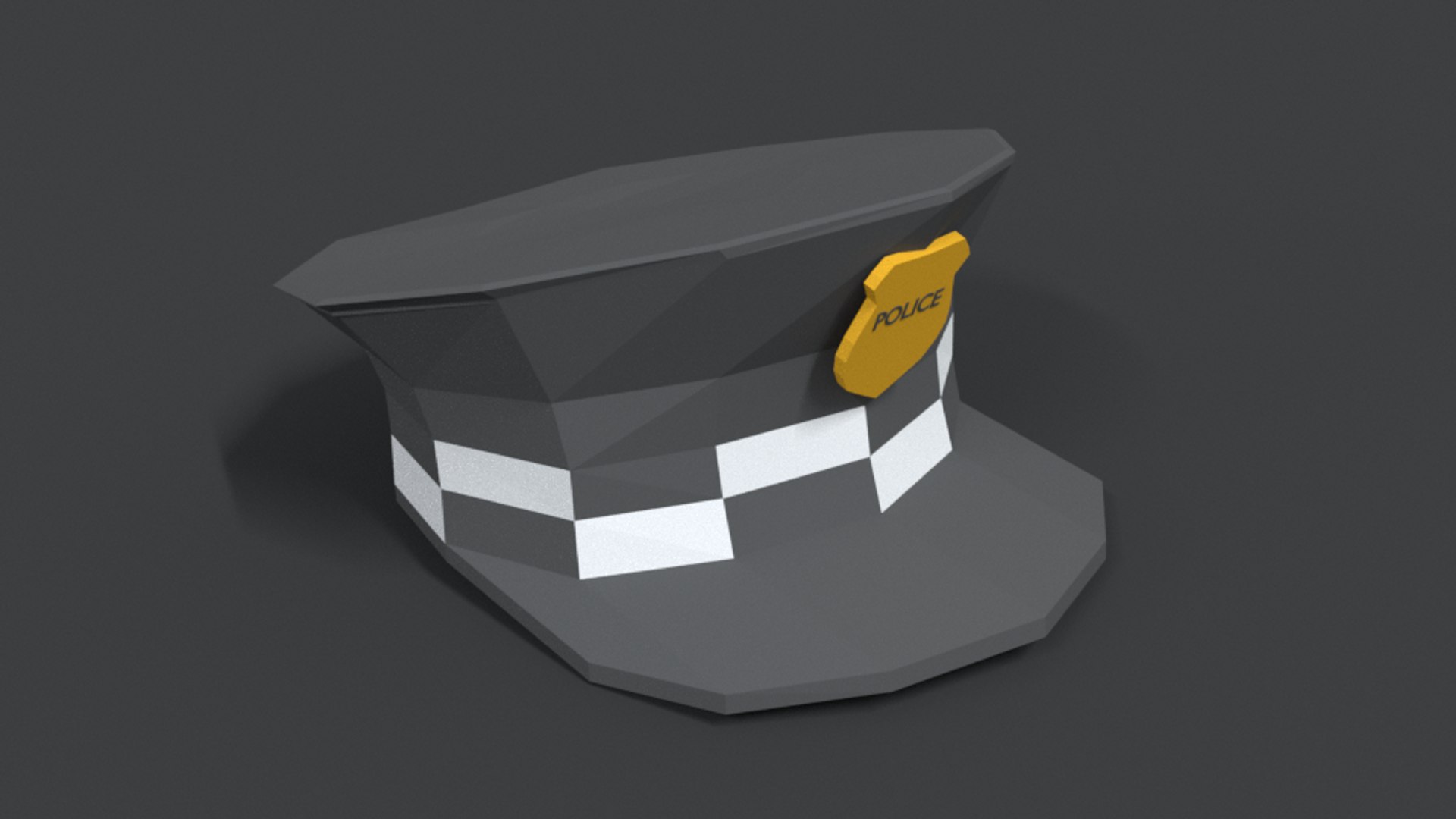 Police Hat 3D Model - TurboSquid 1552212