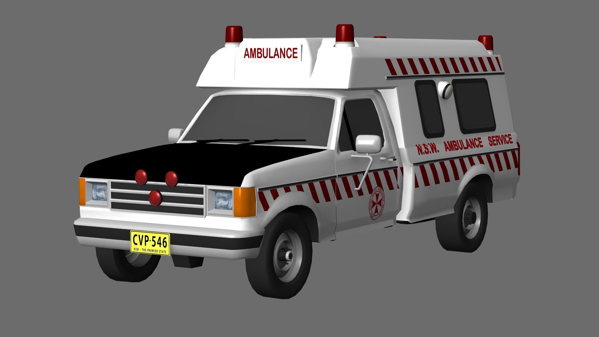 1989 New South Wales Ambulance 3D Model - TurboSquid 2015486