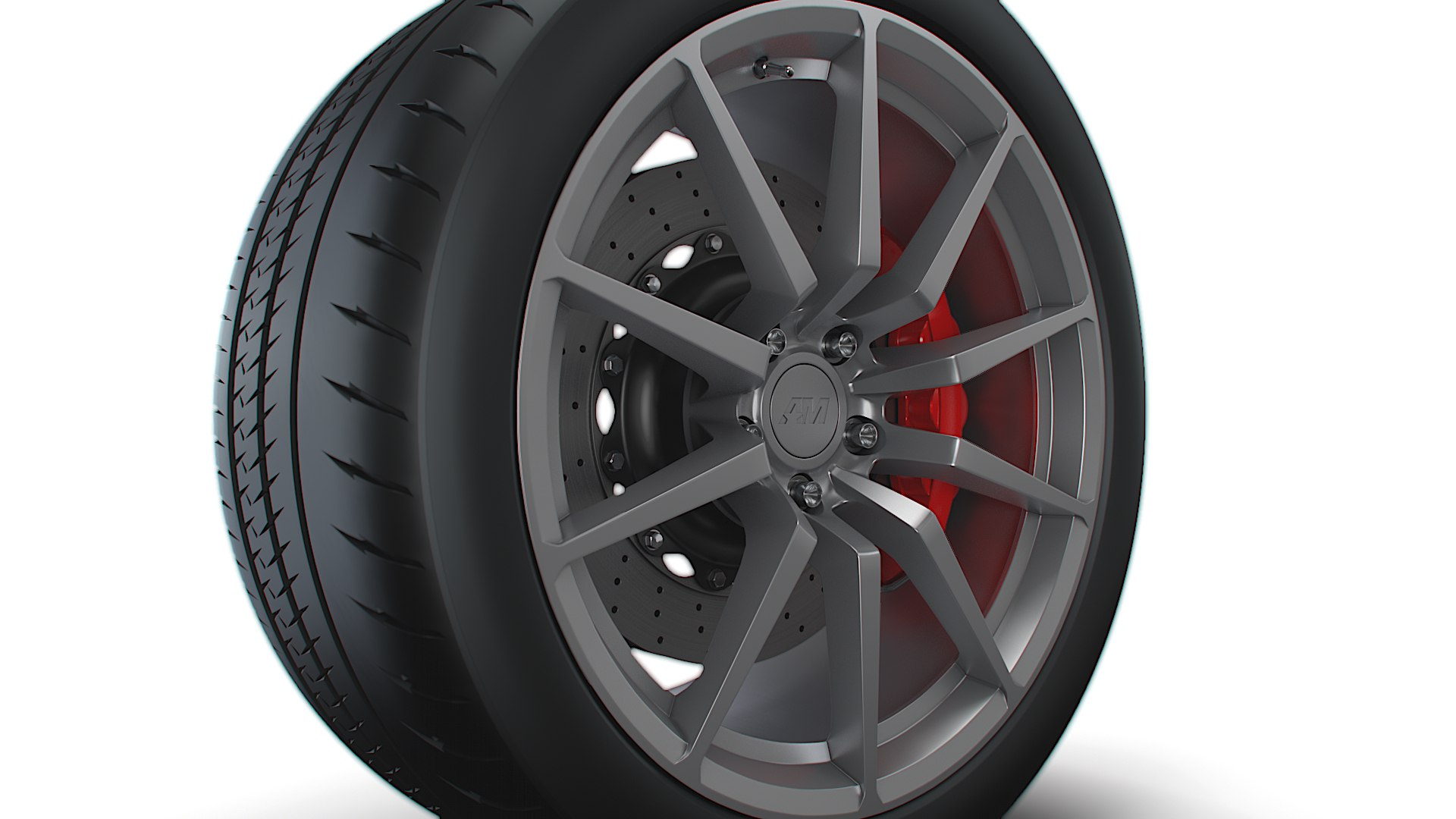 American Muscle Car wheel 3D model - TurboSquid 2021690