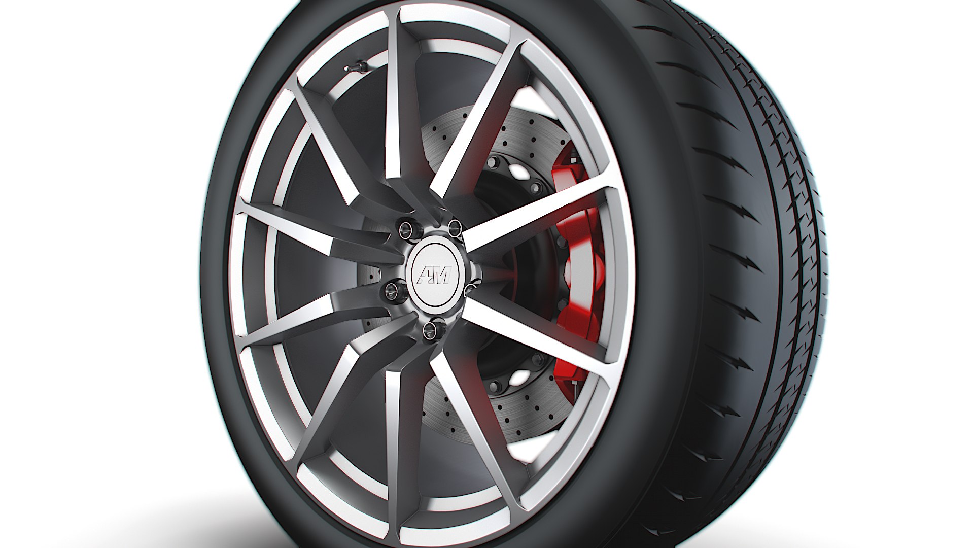 American Muscle Car wheel 3D model - TurboSquid 2021690