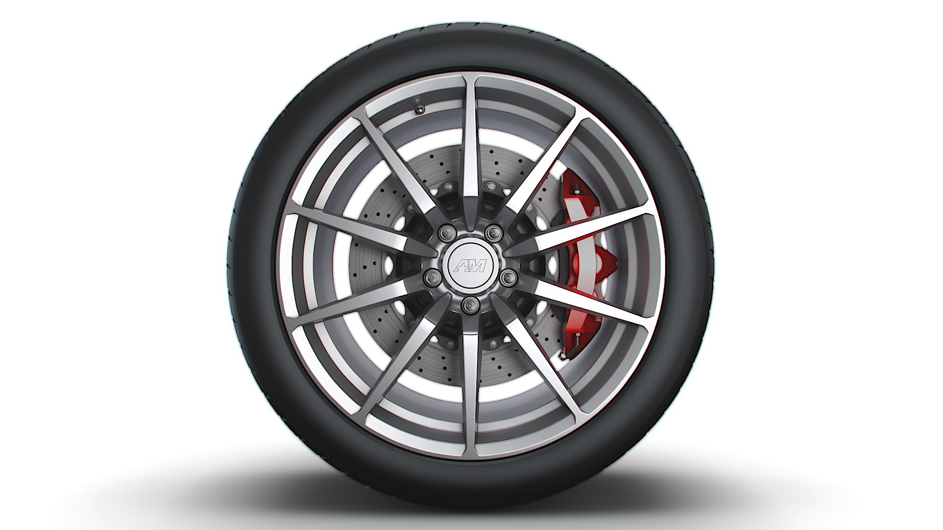 American Muscle Car Wheel 3D Model - TurboSquid 2021690