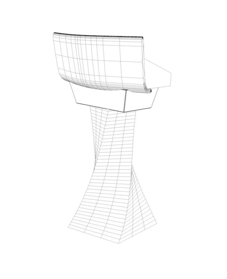 Podium speech stand 3D - TurboSquid 1441556