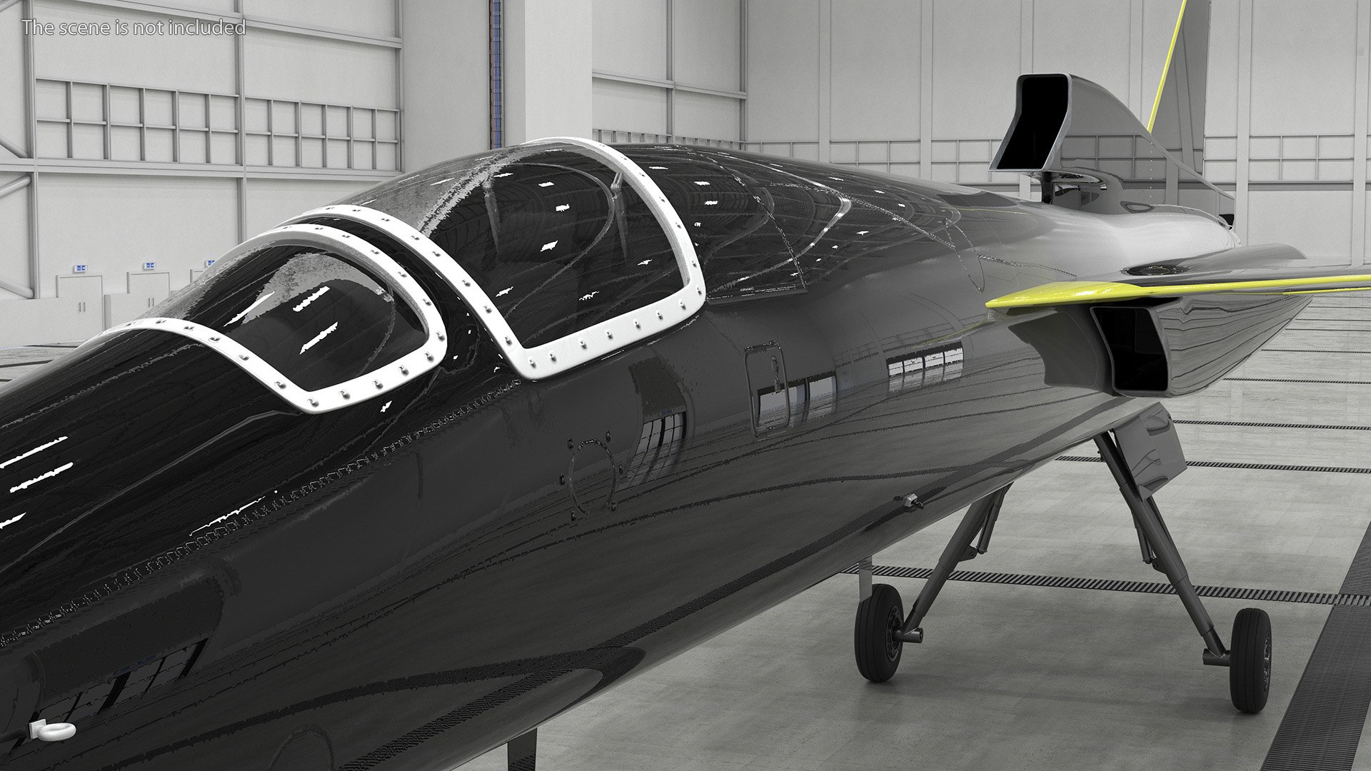 Prototype Supersonic Plane Dark Grey Rigged For Cinema 4D 3D Model ...
