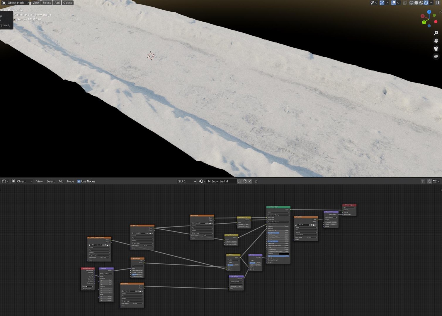 3D Ultra Realistic Snow Trail 1 2021Hq Model - TurboSquid 1837417