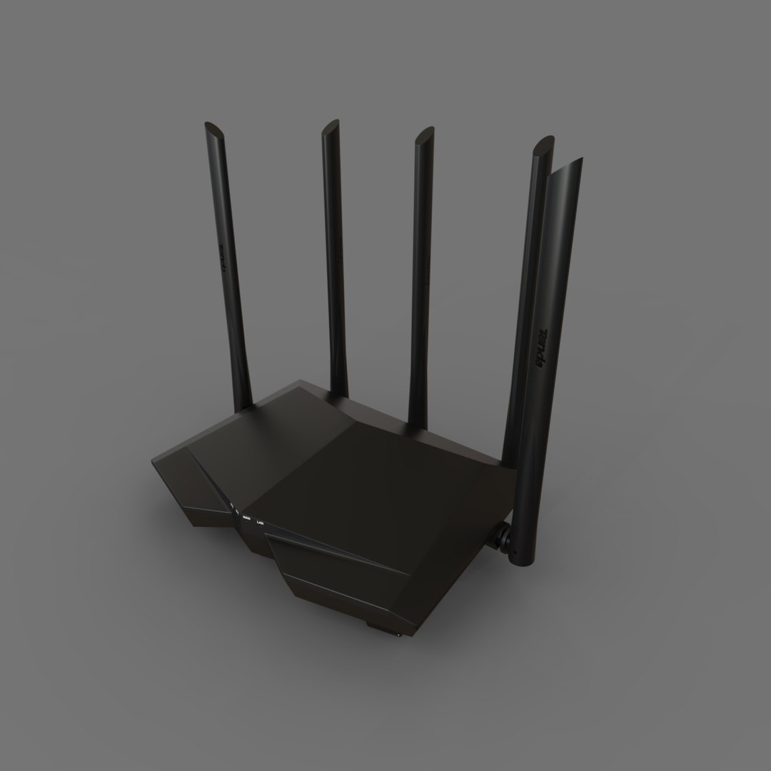Router Tenda AC7 3D model - TurboSquid 2075842