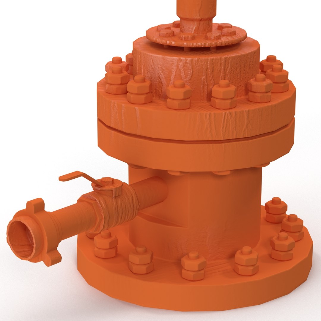 3ds Max Oil Pump Stuffing Box