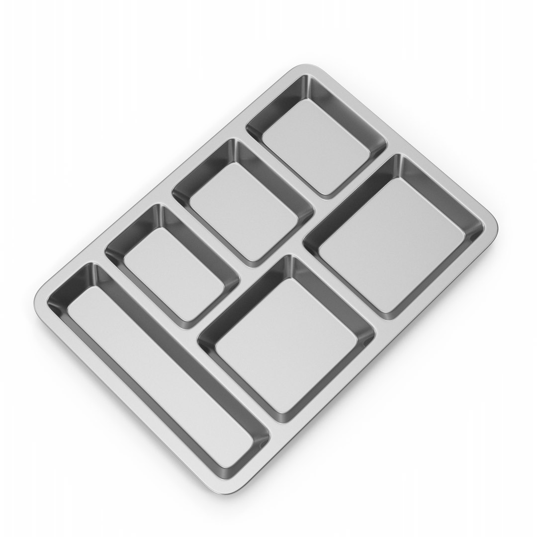 Steel Food Tray 3D Model - TurboSquid 2344128