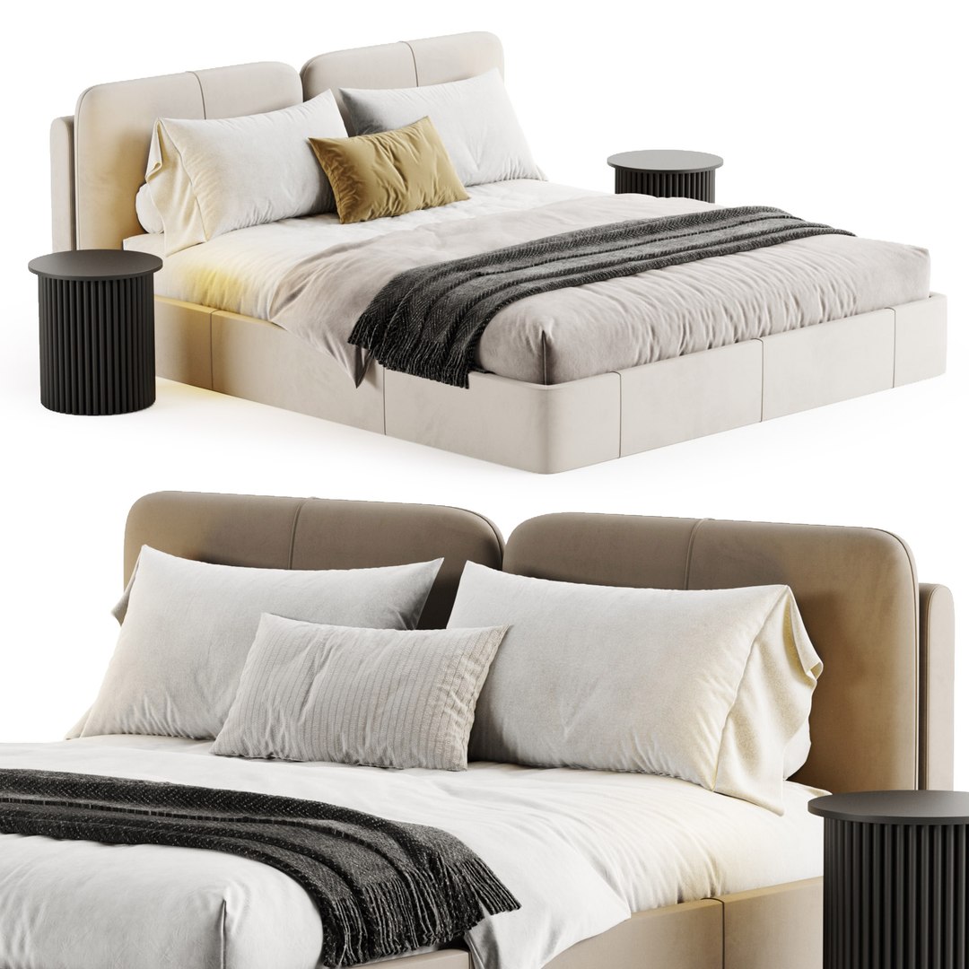 LETTO Lulu Bed 3D Model - TurboSquid 2130461