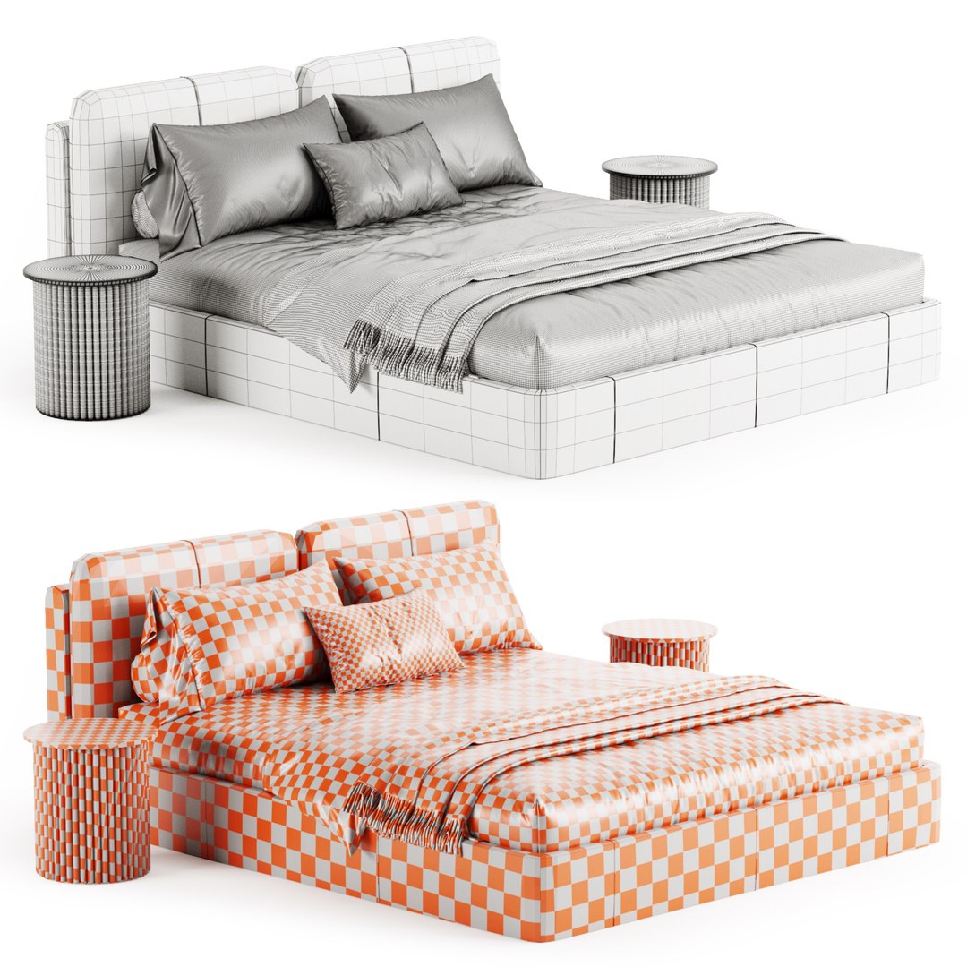 LETTO Lulu Bed 3D Model - TurboSquid 2130461