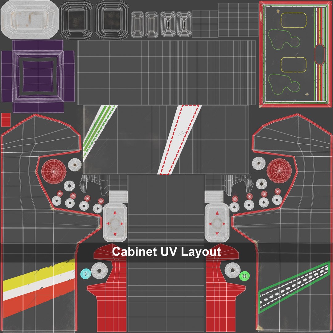 3D 80s Retro Arcade Cabinet Model - TurboSquid 1436547