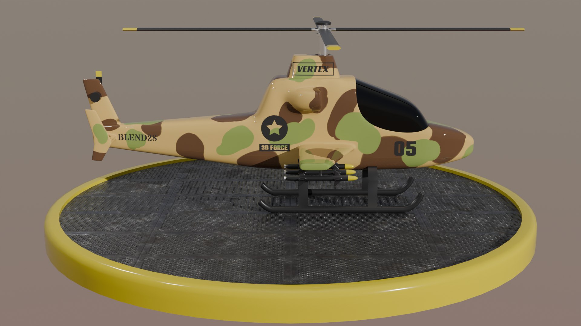 Military Helicopter Model - TurboSquid 2207264