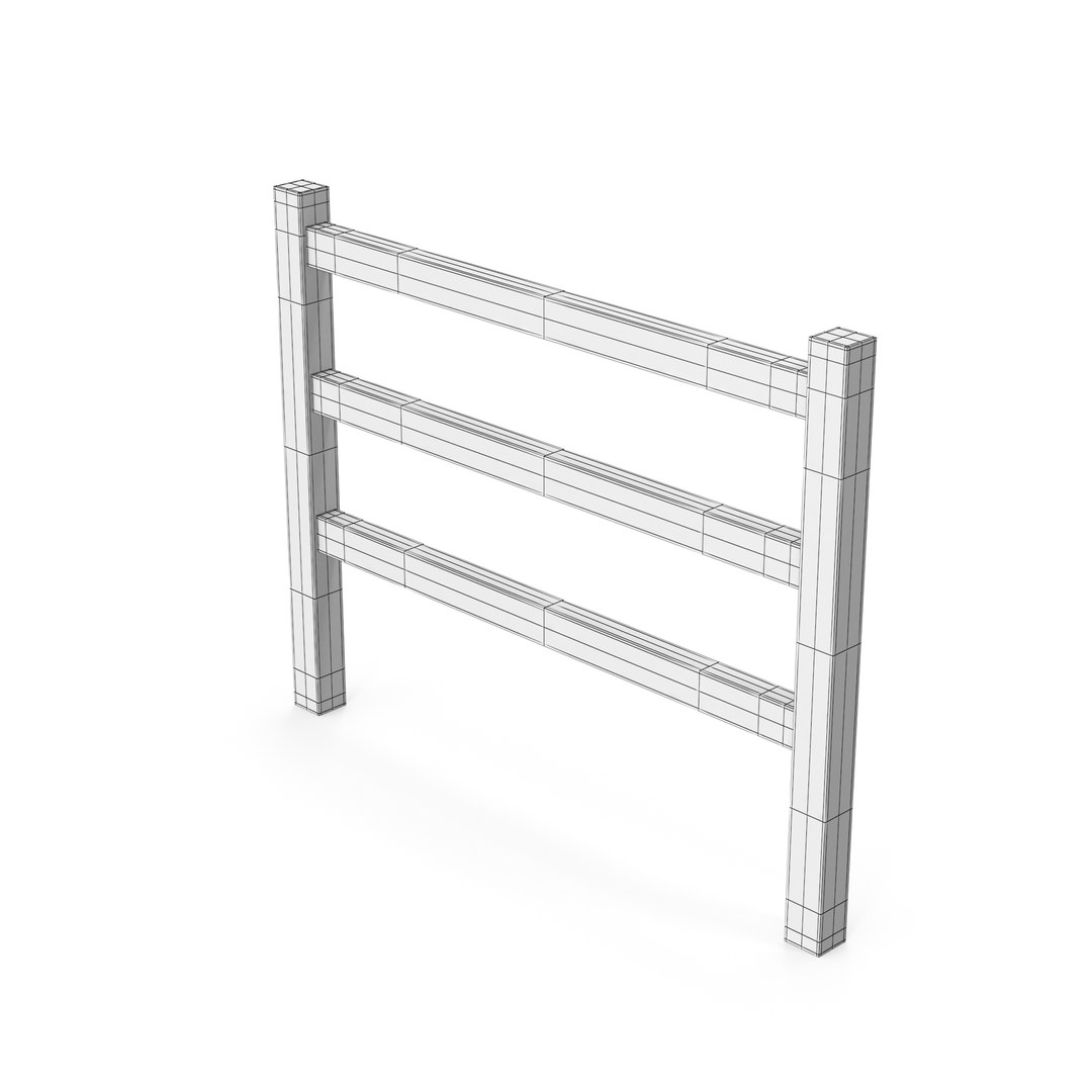 3D White Fence - TurboSquid 2123483