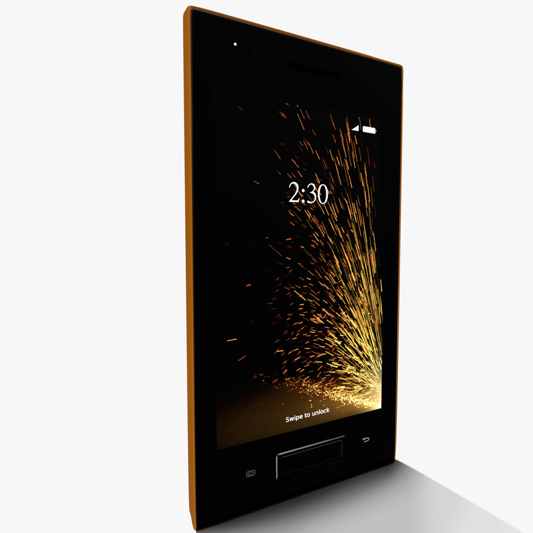 Gold cellphone phone 3D model - TurboSquid 1688274