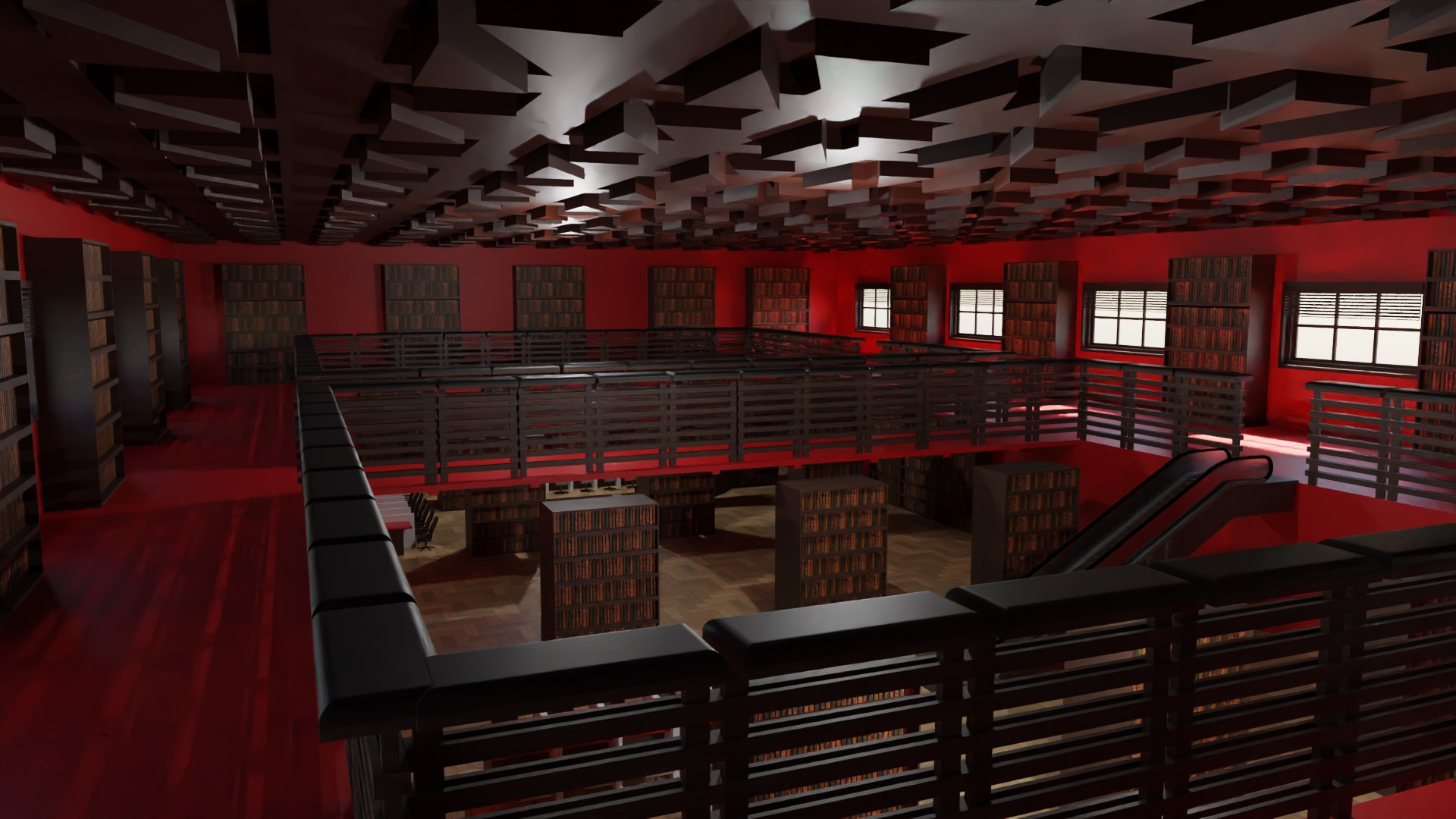 3D Model Library Interior - Bookstore - TurboSquid 2160960