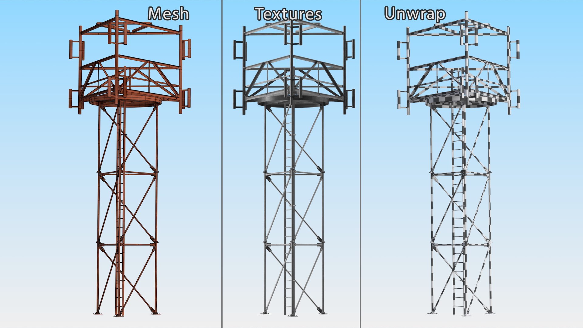 Observation Tower On Roof 3D Model - TurboSquid 2274485