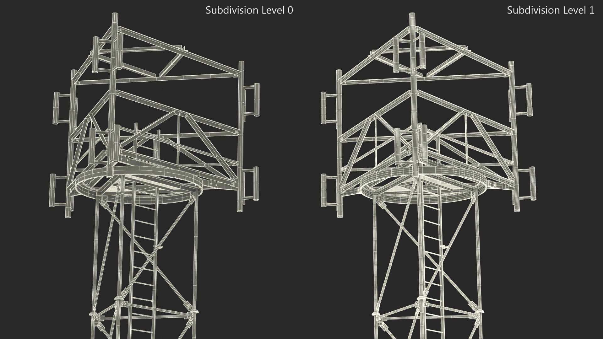 Observation Tower On Roof 3D Model - TurboSquid 2274485