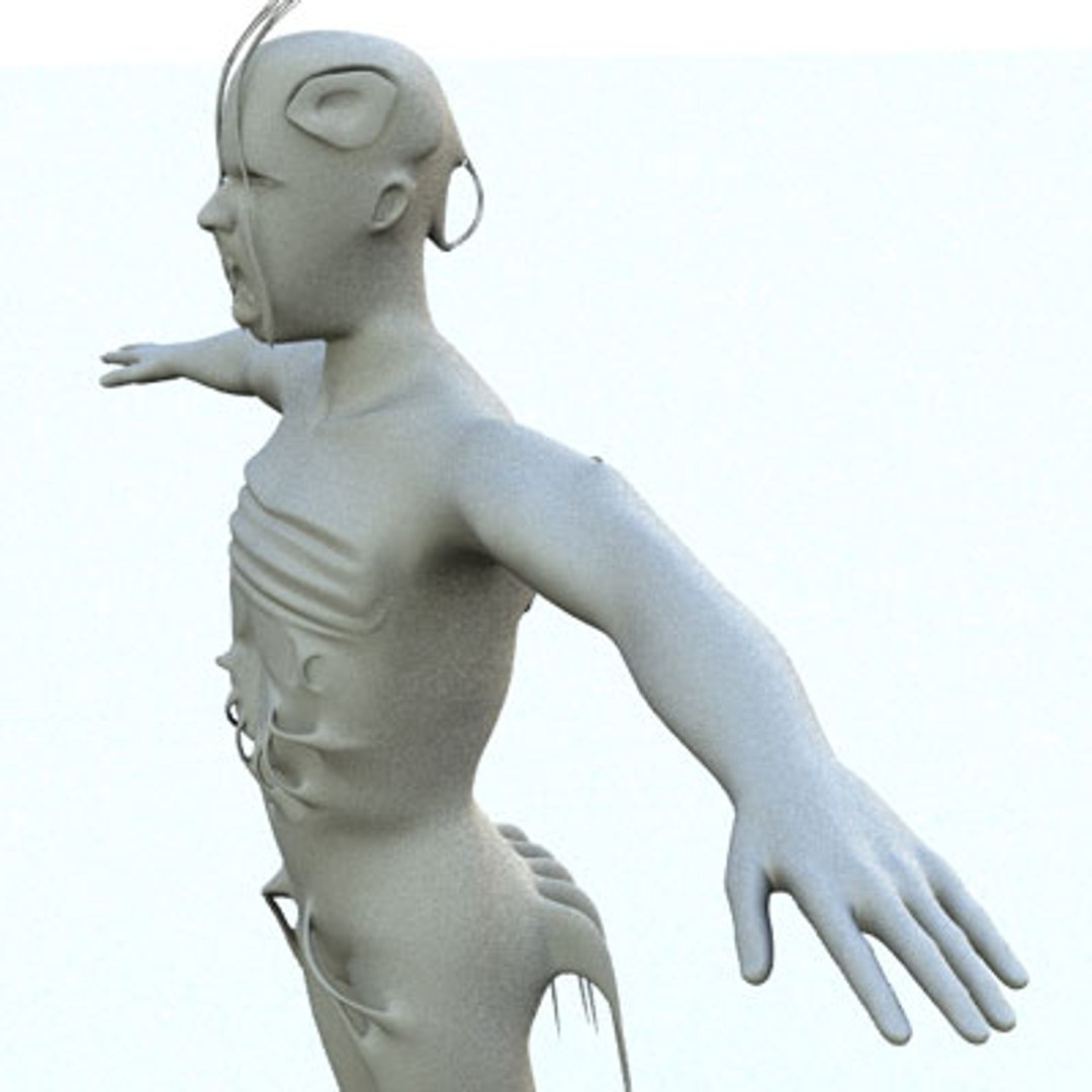 3d model alien human