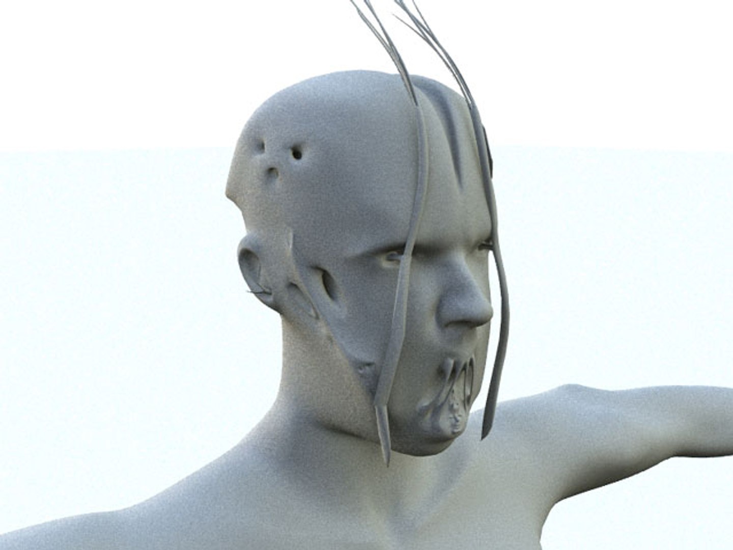 3d model alien human